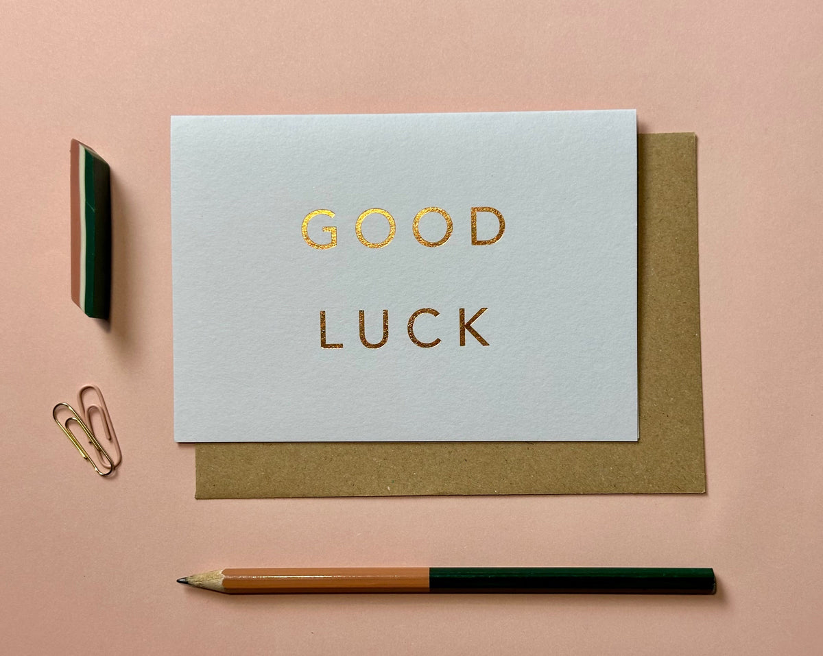 GOOD LUCK COPPER CARD – Wildcard Stationery