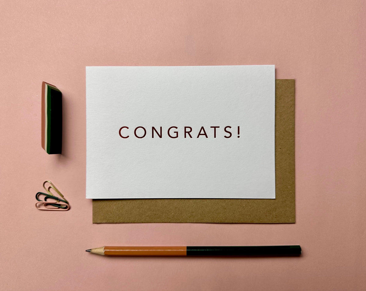 CONGRATS COPPER CARD – Wildcard Stationery