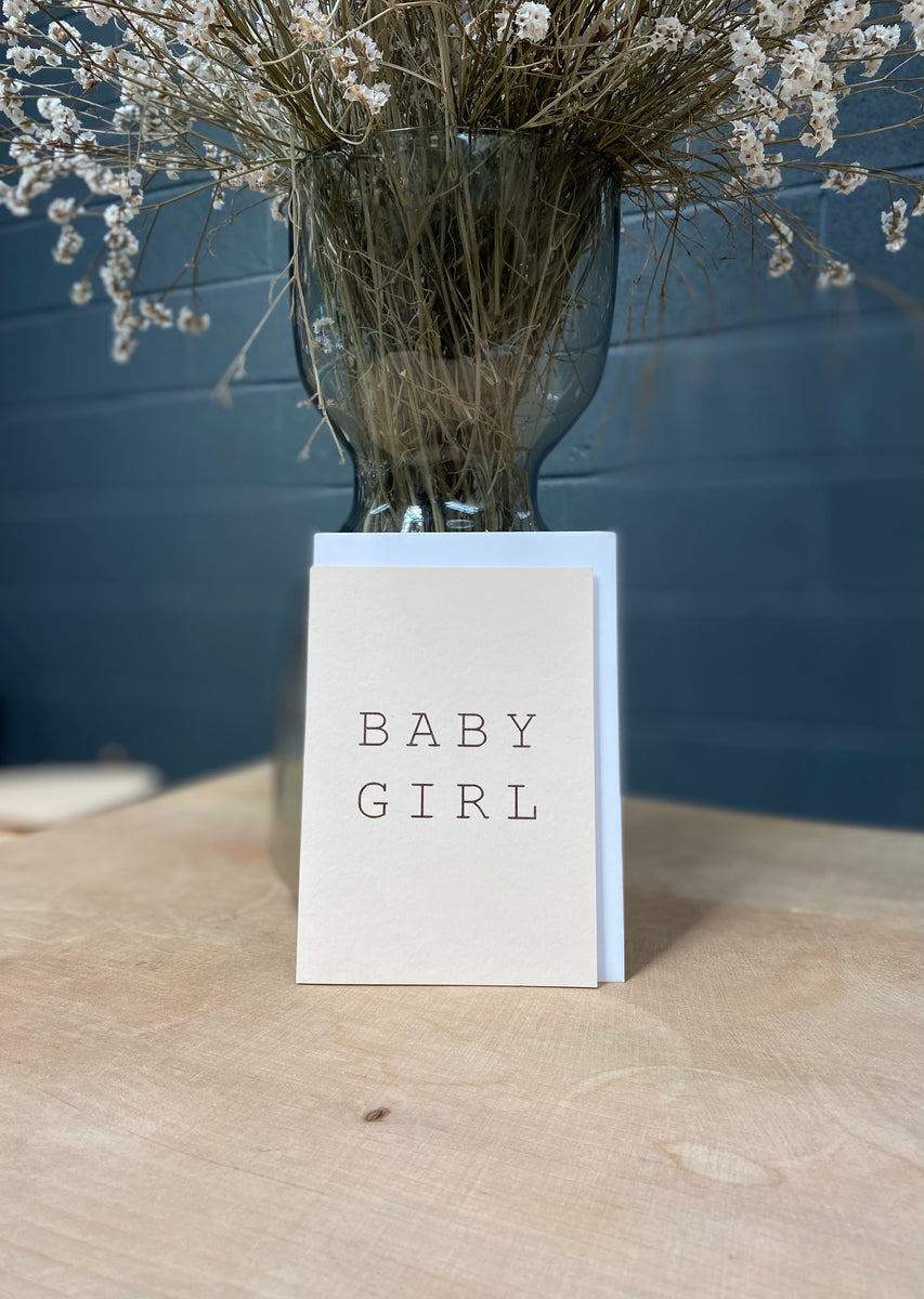 BABY GIRL CARD – Wildcard Stationery